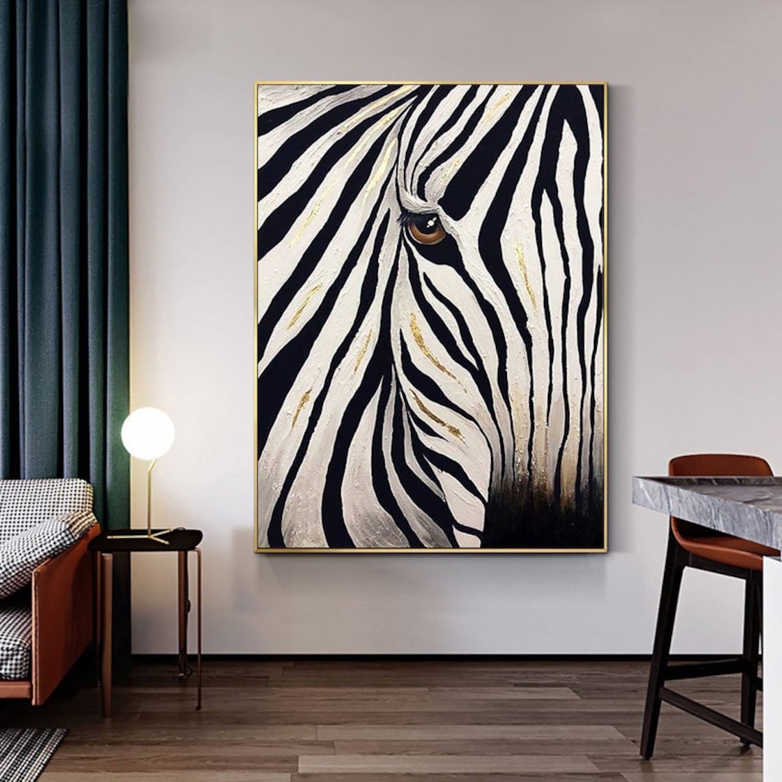 Abstract Zebra Oil Painting on Canvas Large Original Zebra | Etsy