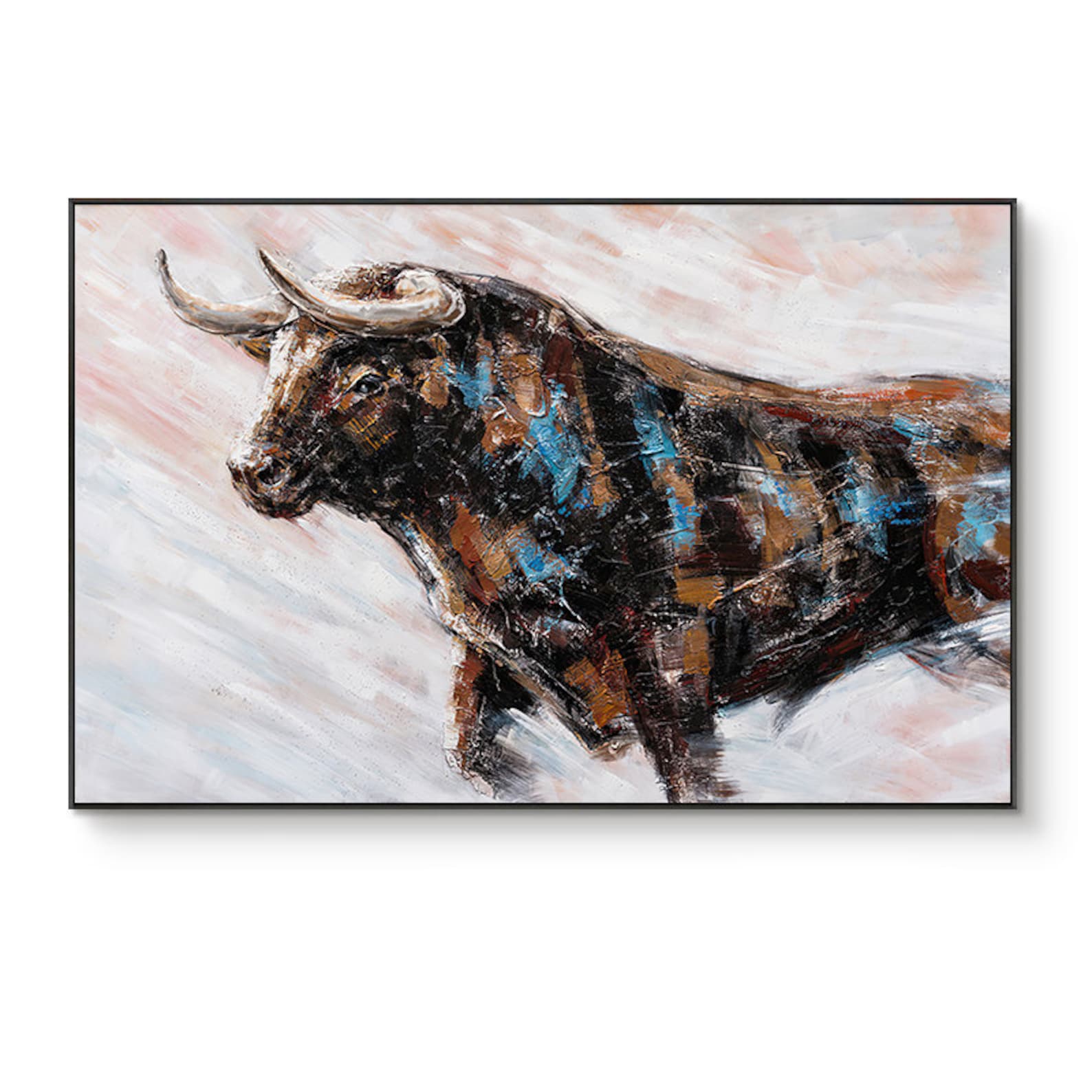 Abstract Bull Oil Painting on Canvas Large Original Bull - Etsy