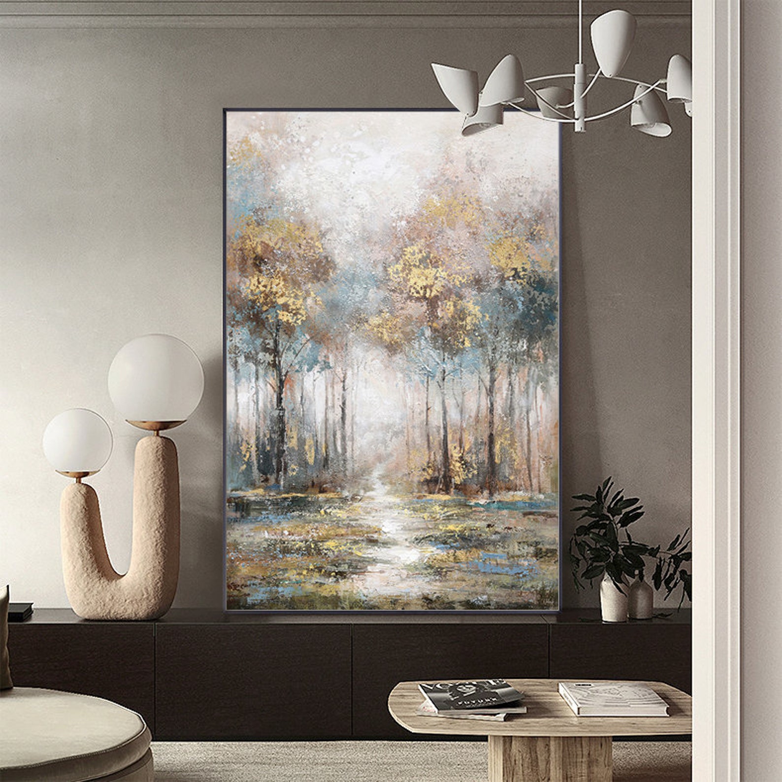 Large Abstract Landscape Oil Painting on Canvas Original Blue - Etsy