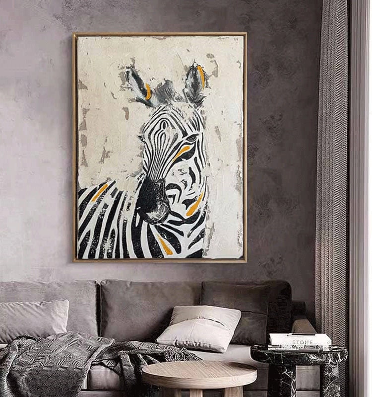 Abstract Zebra Oil Painting on Canvas Large Original Zebra - Etsy