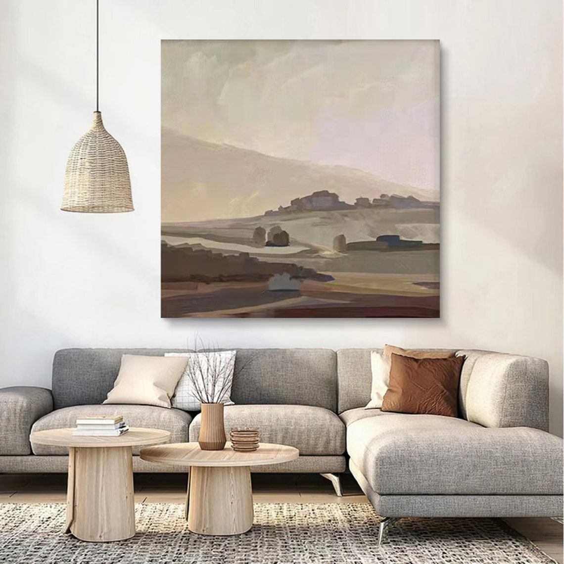 Large Abstract Landscape Oil Painting on Canvas Original | Etsy