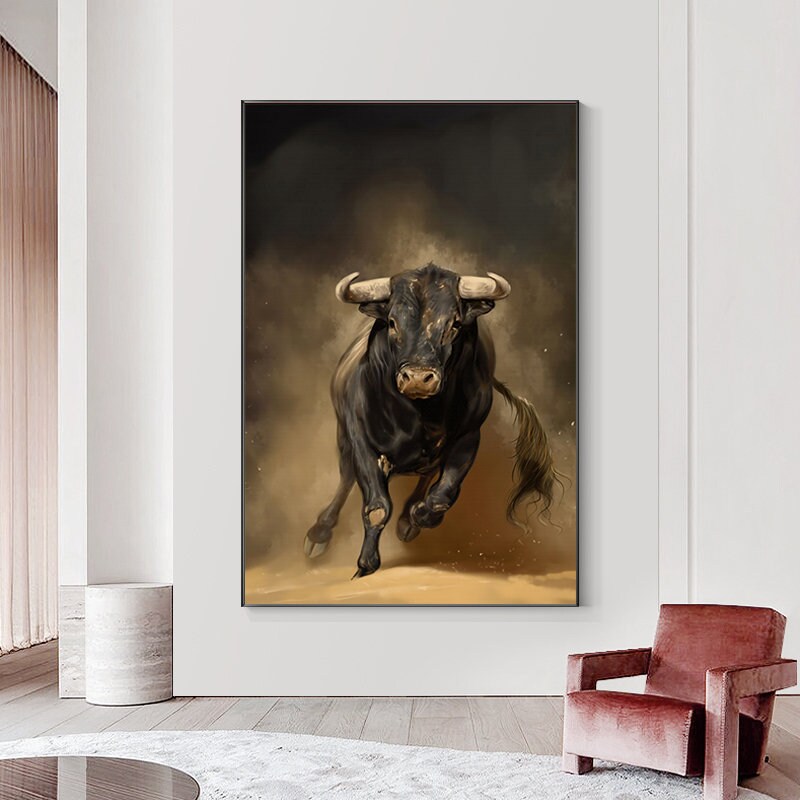 Bull Oil Painting
