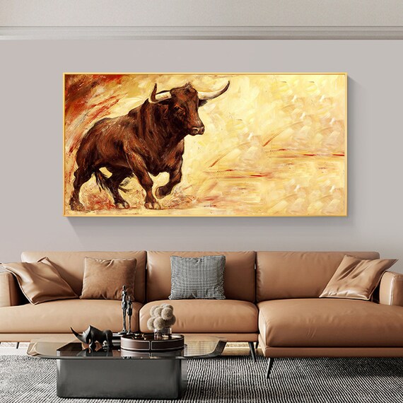 Bull Oil Painting