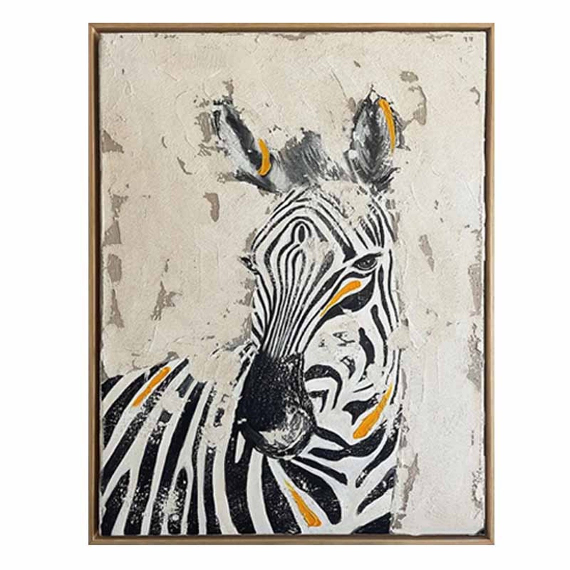 Abstract Zebra Oil Painting on Canvas, Large Original Zebra Canvas Wall ...