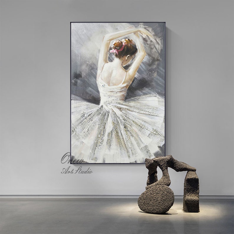 Abstract Ballerina Canvas Wall Art Large Original Ballet - Etsy