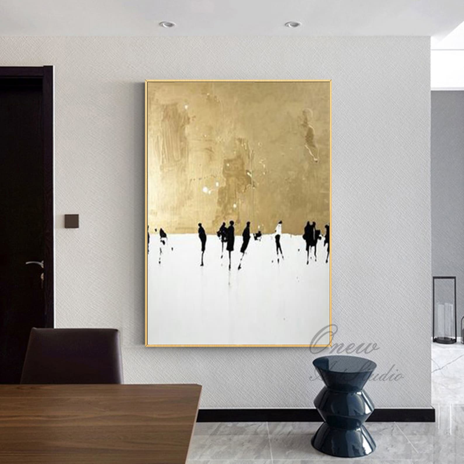 Large Abstract Cityscape Canvas Wall Art Original Street - Etsy