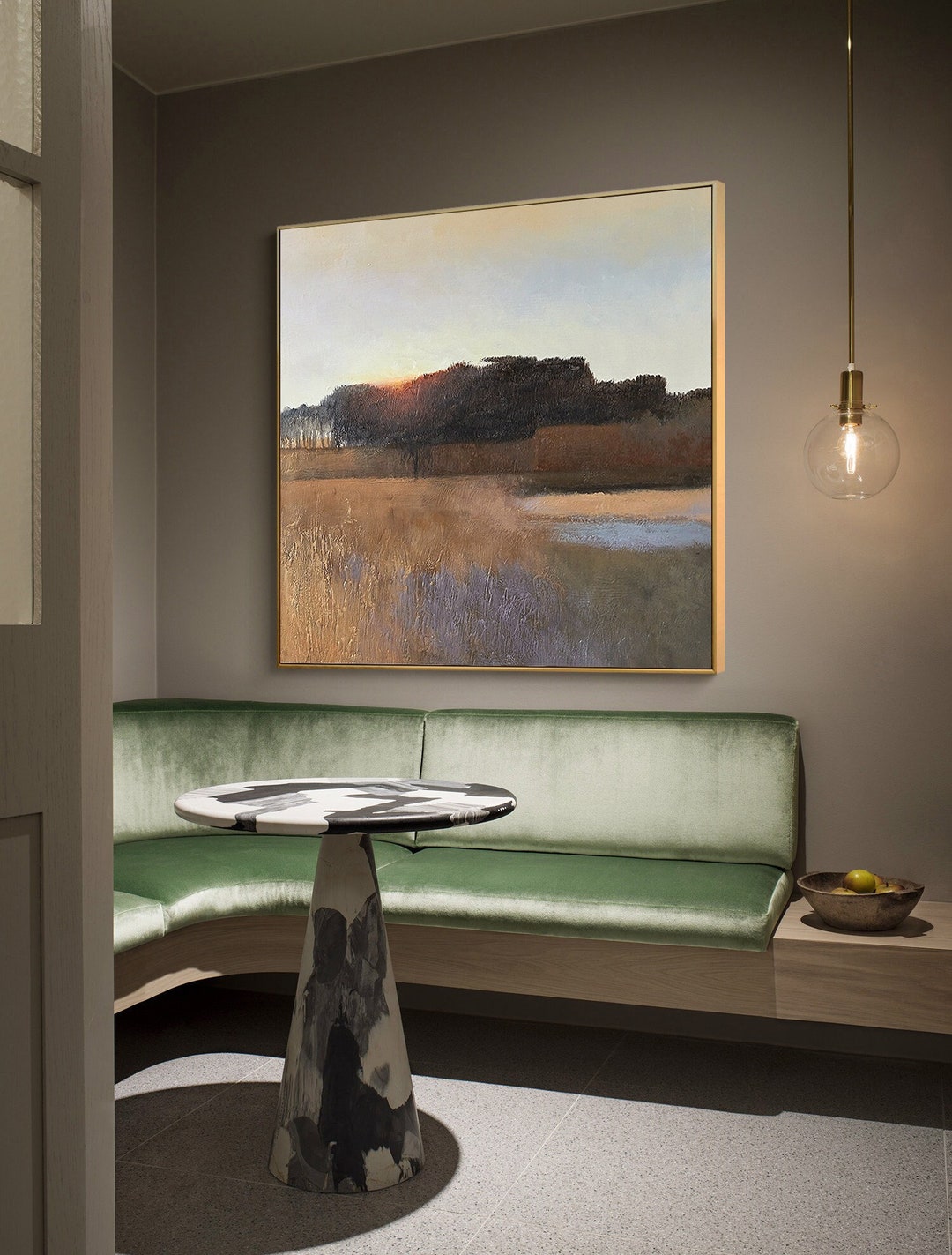 Abstract Landscape Oil Painting on Canvas, Large Original Forest Canvas ...