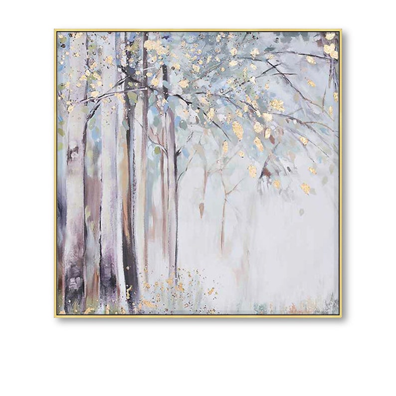 Large Abstract Tree Canvas Wall Art Hand-painted Landscape | Etsy