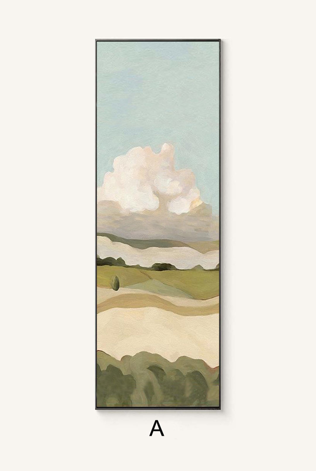 Large Abstract Landscape Oil Painting on Canvas, Original and Hand ...