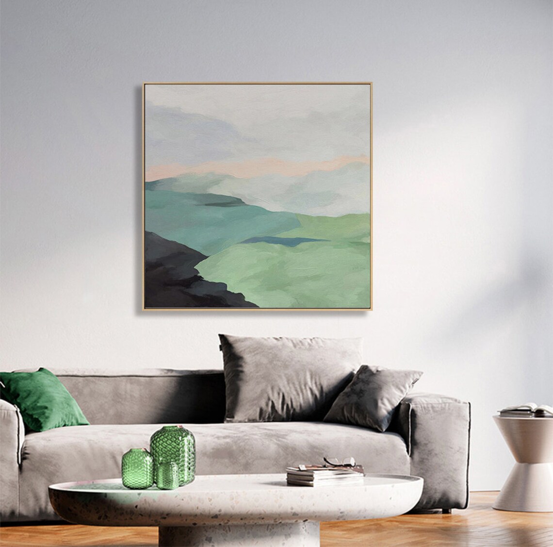 Large Abstract Mountain Canvas Wall Art Abstract Landscape - Etsy