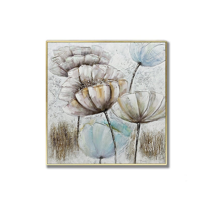 Large Abstract Flowers Oil Painting on Canvas Original - Etsy