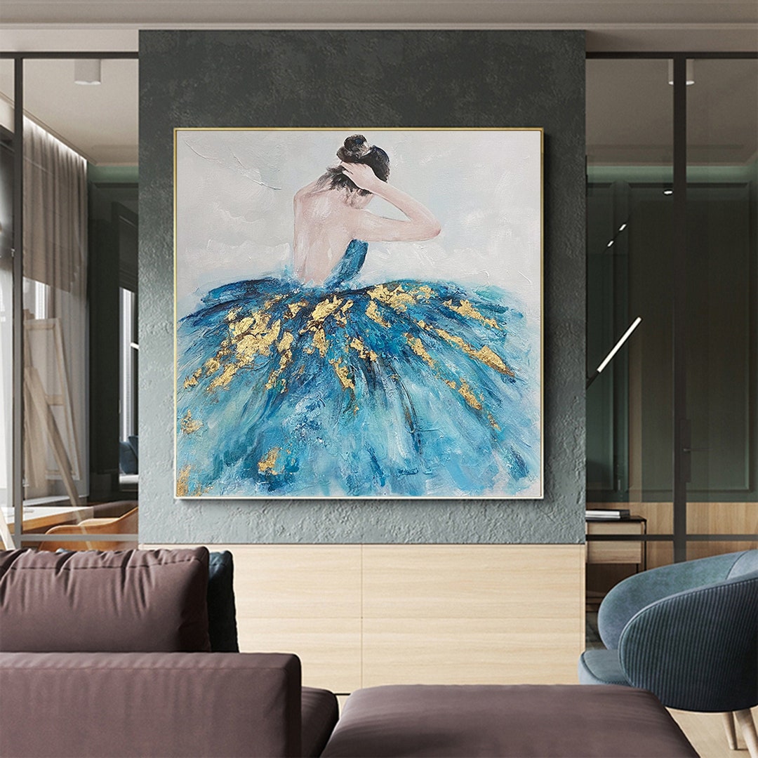 Abstract Ballerina Acrylic Painting on Canvas, Original Ballet Dancer ...