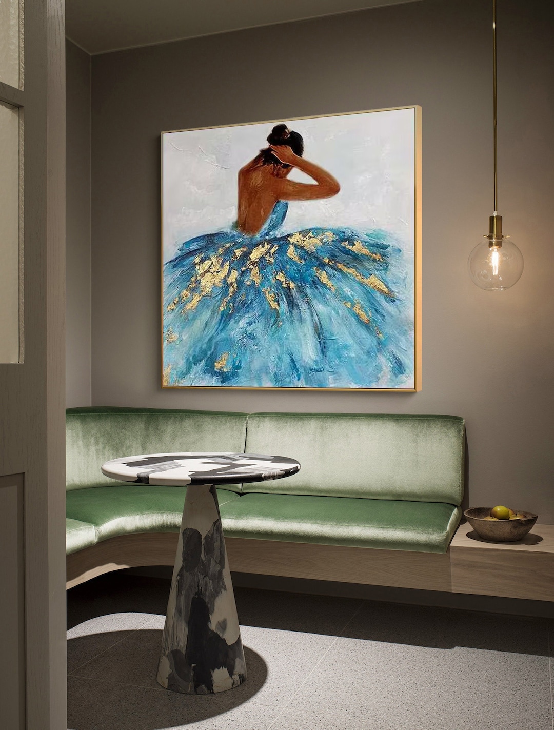 Abstract Ballerina Painting on Canvas, Ballet Dancer Wall Art, Dancing ...