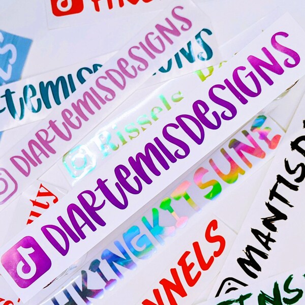 Car Social Media Decals - Etsy