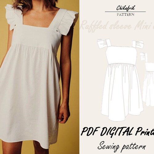 Ruffled Strap Dress Pattern 7 Sizes XXS to Xxlsummer Dress | Etsy Australia