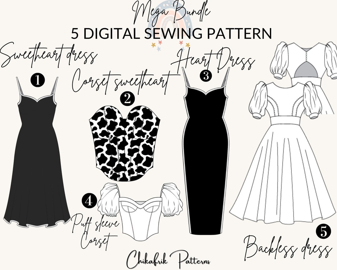 Sewing Patterns Bundle|women Sewing Pattern Xxstoxxl 10 Sizes|pdf ...
