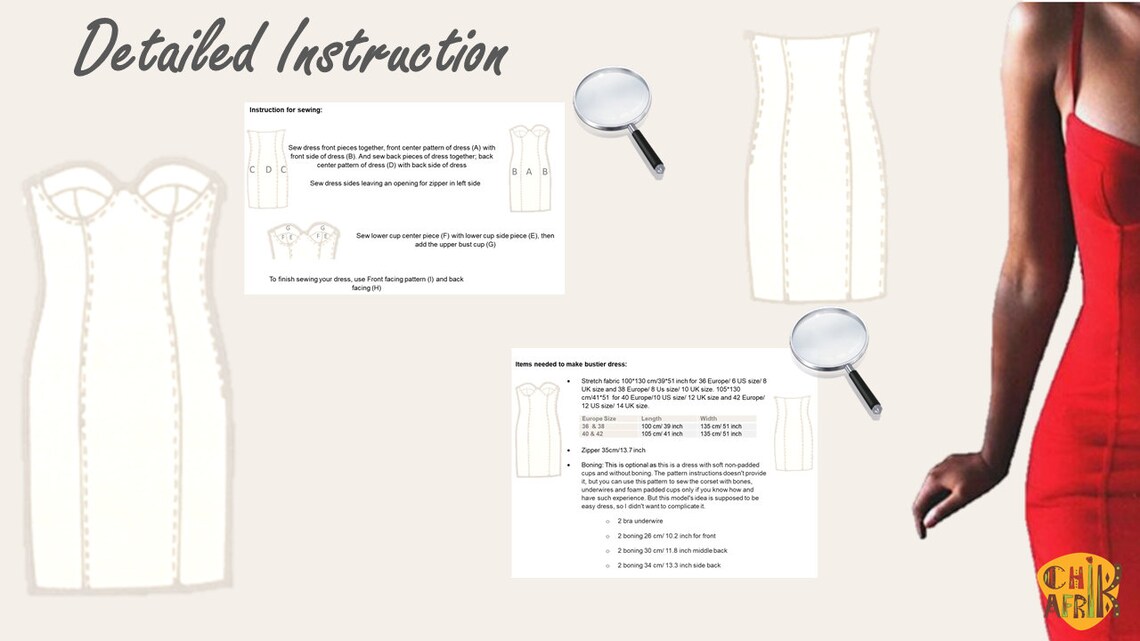 Bustier Dress Pattern7 Sizes XXS XXLPDF Sewing - Etsy