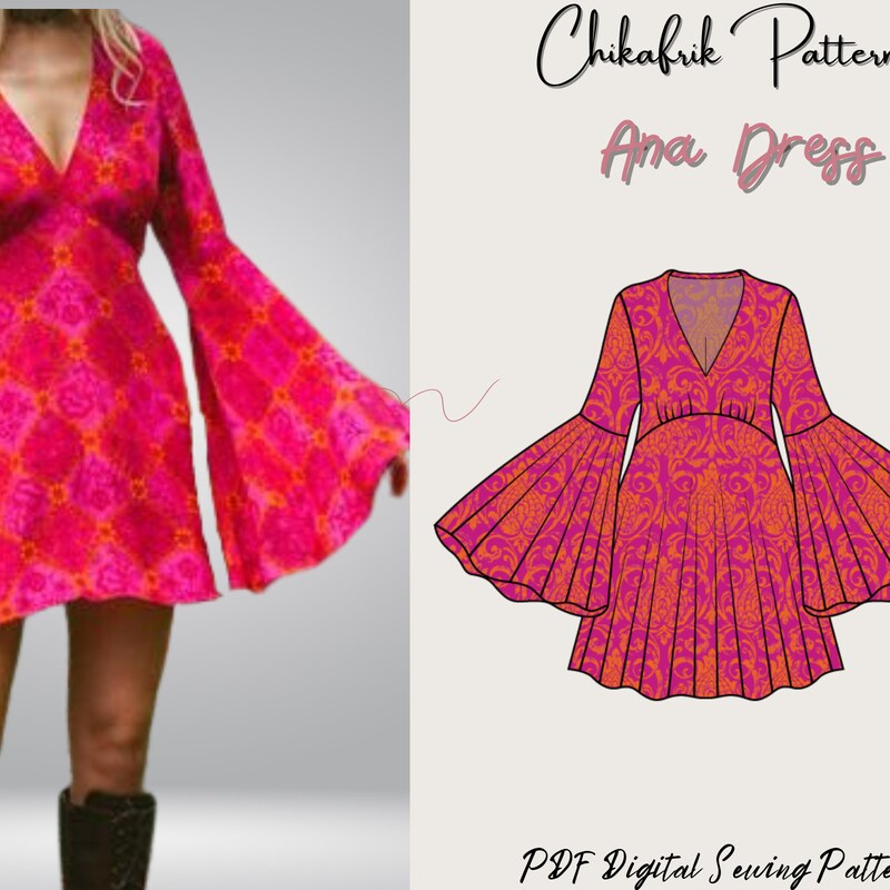 Hippie Dress Pattern - Etsy