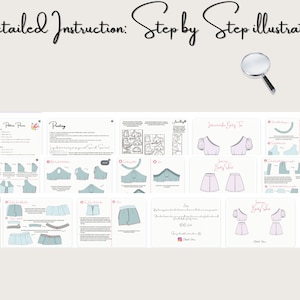 Betty Set Sewing Pattern: One Shoulder Top & High Waist Shorts (PDF ...