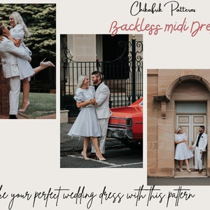 Backless Puff Sleeve Midi Dress|dress Sewingpattern|women Sewing ...