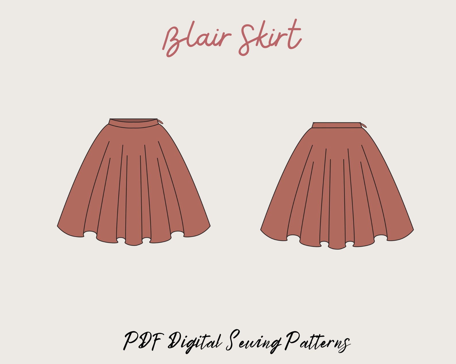 Mini Skirt Pattern7 Sizespdf Sewing Patternwomen High - Etsy
