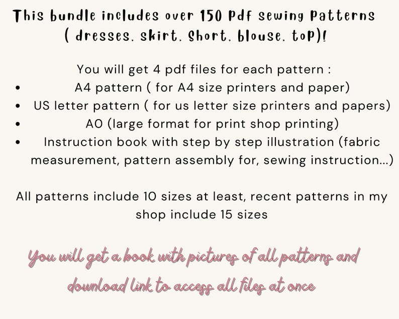 Whole Shop and Future Sewing Pattern Bundle: 150+ Women's Patterns, All ...