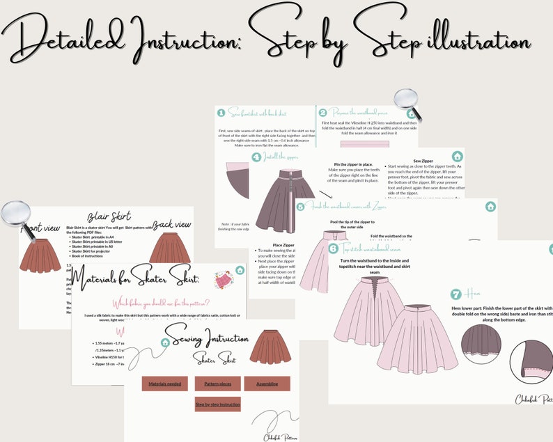 Mini Skirt Pattern7 Sizespdf Sewing Patternwomen High - Etsy