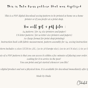 Tuta Dress Pattern|feather Dress Pattern|women Dress Sewing Pattern ...