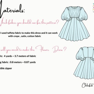 Flower Dress|puff Sleeve Pattern Puffy Skirt Pattern|women Dress ...