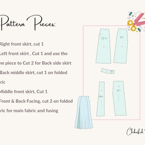 Polka Dot Skirt Pattern|side Slit Skirt Pattern|women Skirt Sewing ...