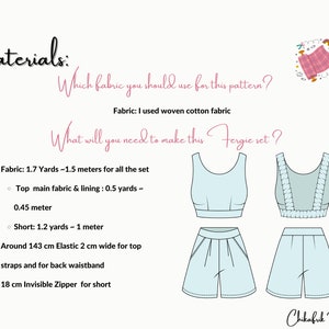 Fergie Set Pattern|backless Crop Top Pattern High Waist Short Pattern|women Sewing Pattern|two ...