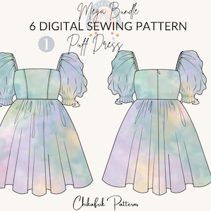 Sewing Pattern Mega Bundle: Bustier, Dress, Skirt, Top (PDF Pattern) - Etsy