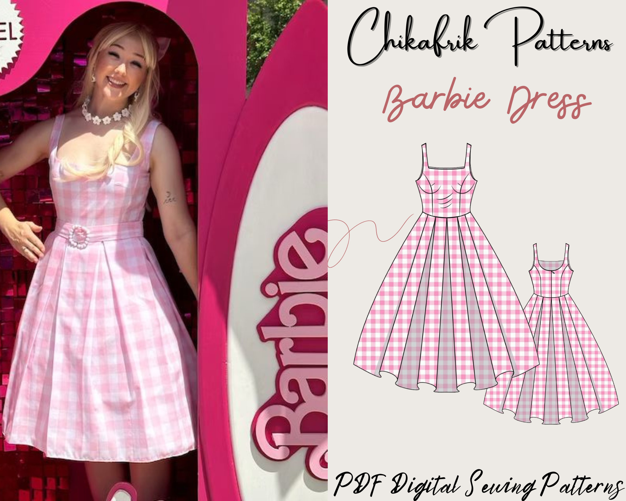 Barbie dress pattern| PDF sewing pattern| digital pattern |7 sizes XXS ...