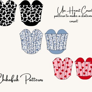 Heart Corset Sewing Pattern: Sweetheart Neckline Bodice (digital ...