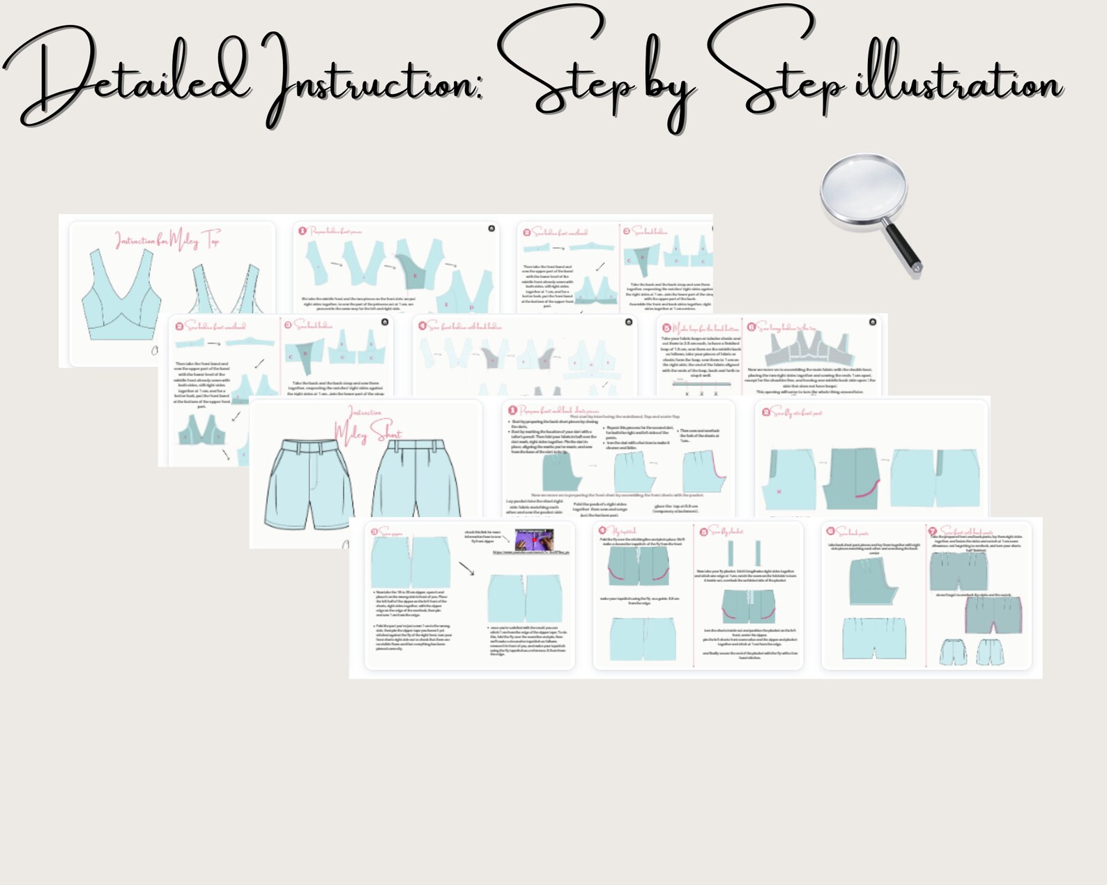 Summer Set Sewing Pattern miley Set Sewing Patterncrop Top Pattern ...