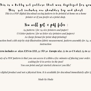 Betty Set| High Waistshort Pattern & One Shoulder Top Pattern|bundle ...