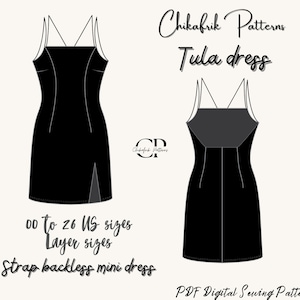 Tula Dress Pattern|women Sewing Pattern|dress Sewing Pattern|strap ...