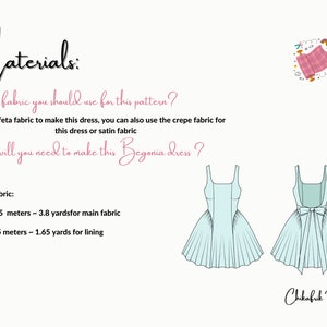 Begonia Backless Dress Sewing Pattern: Fairy Skater Silhouette (PDF ...