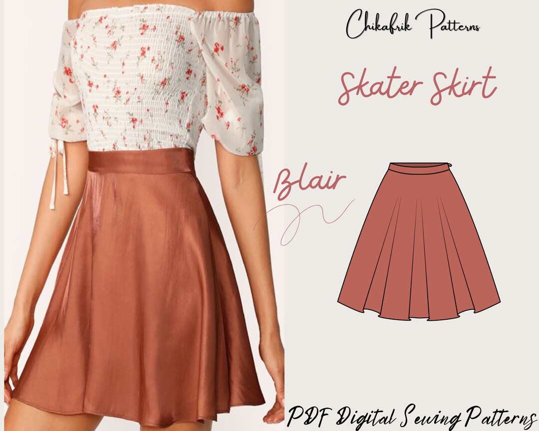 Mini Skirt Pattern7 Sizespdf Sewing Patternwomen High Waisted ...