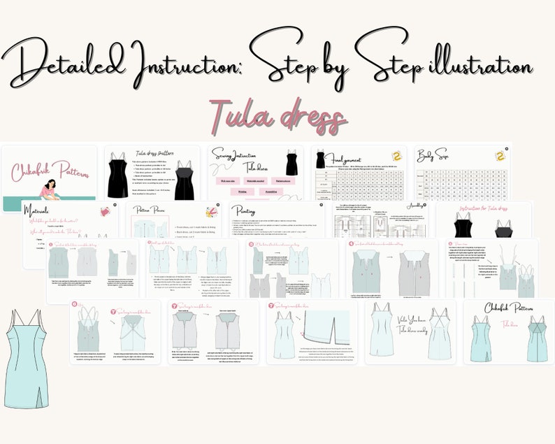 Tula Slit Maxi Dress Sewing Pattern | Sexy Double Strap, Low Back (PDF ...