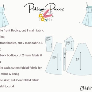 Cami Mini Dress Sewing Pattern: Skater Skirt, Sweetheart Vibes (PDF ...