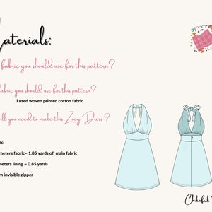 Zoey Halter Neck Summer Dress Sewing Pattern (PDF Pattern) - Etsy