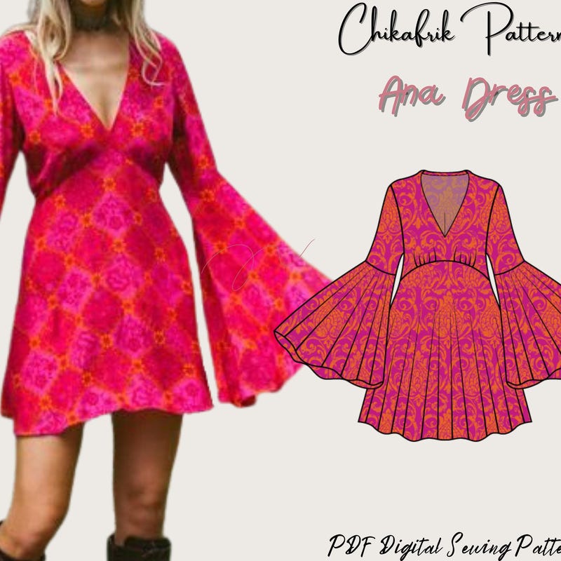 60s Dress Bell Sleeves - Etsy