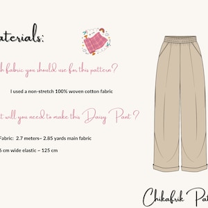 Daisy Pant Sewing Pattern: Women's Wide Leg Palazzo Pants (PDF Pattern ...