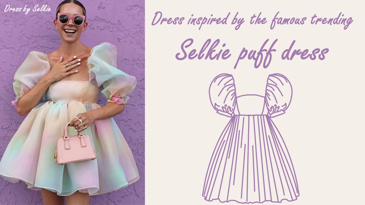 Puff Dress PATTERNPDF Digital Pattern 4 18 US Sizesewing - Etsy UK