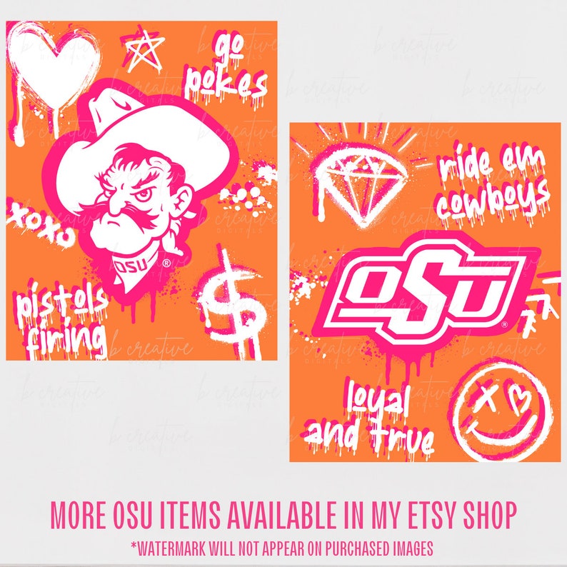 OSU Oklahoma State University Wall Print Posters - Etsy