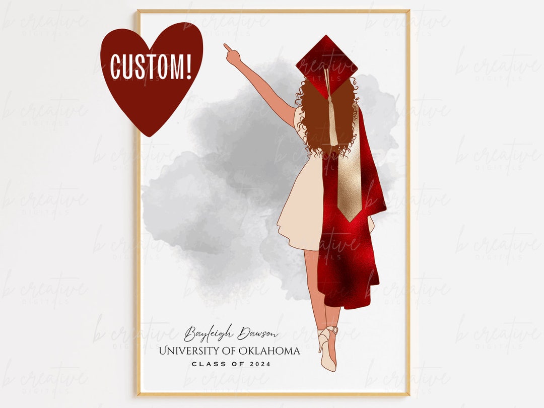 OU University of Oklahoma Custom Graduation Portrait Wall Print Poster ...