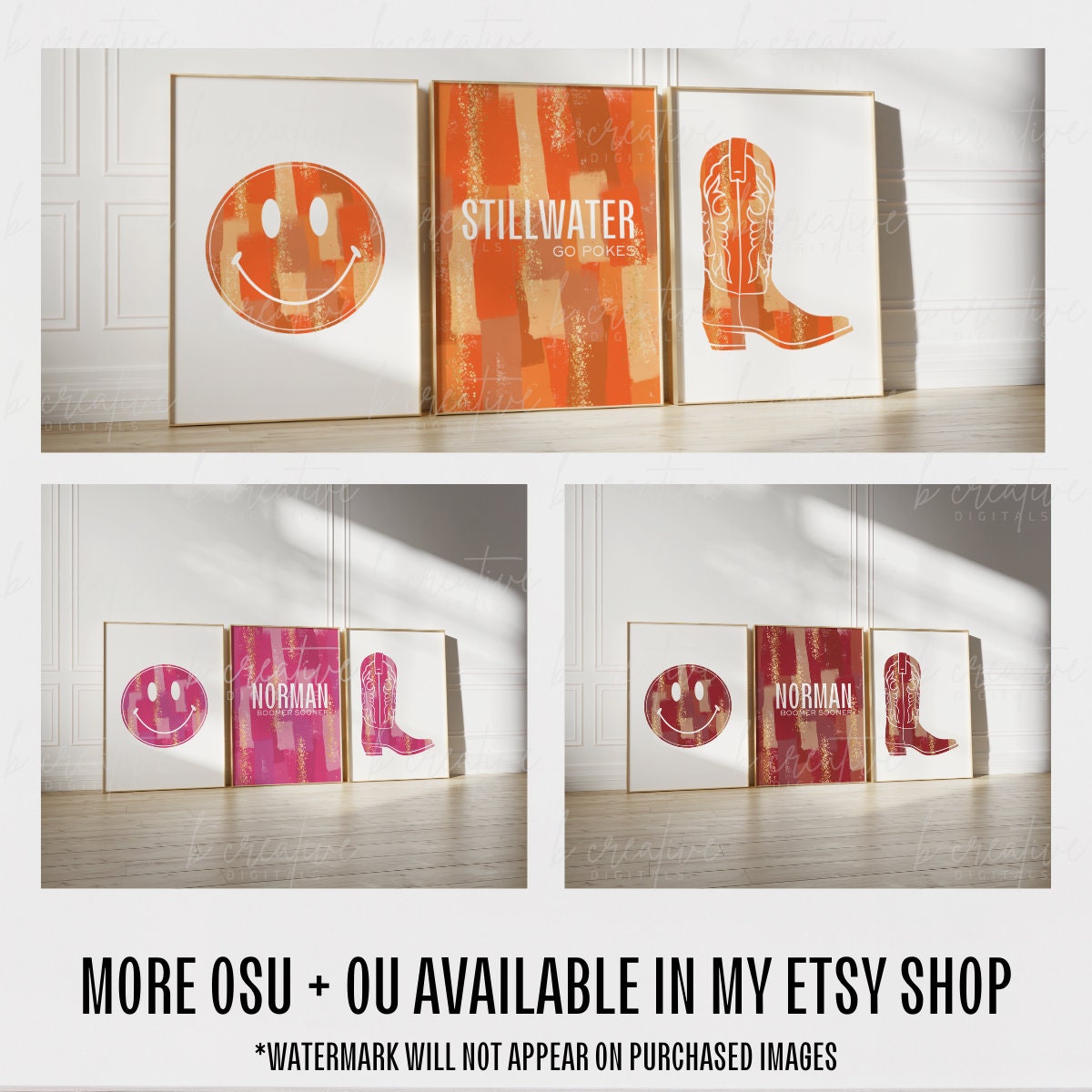 OSU Oklahoma State University Stillwater Wall Print Posters - Etsy