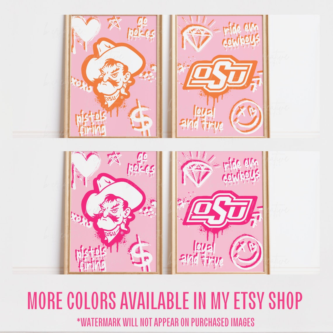 OSU Oklahoma State University Wall Print Posters - Etsy
