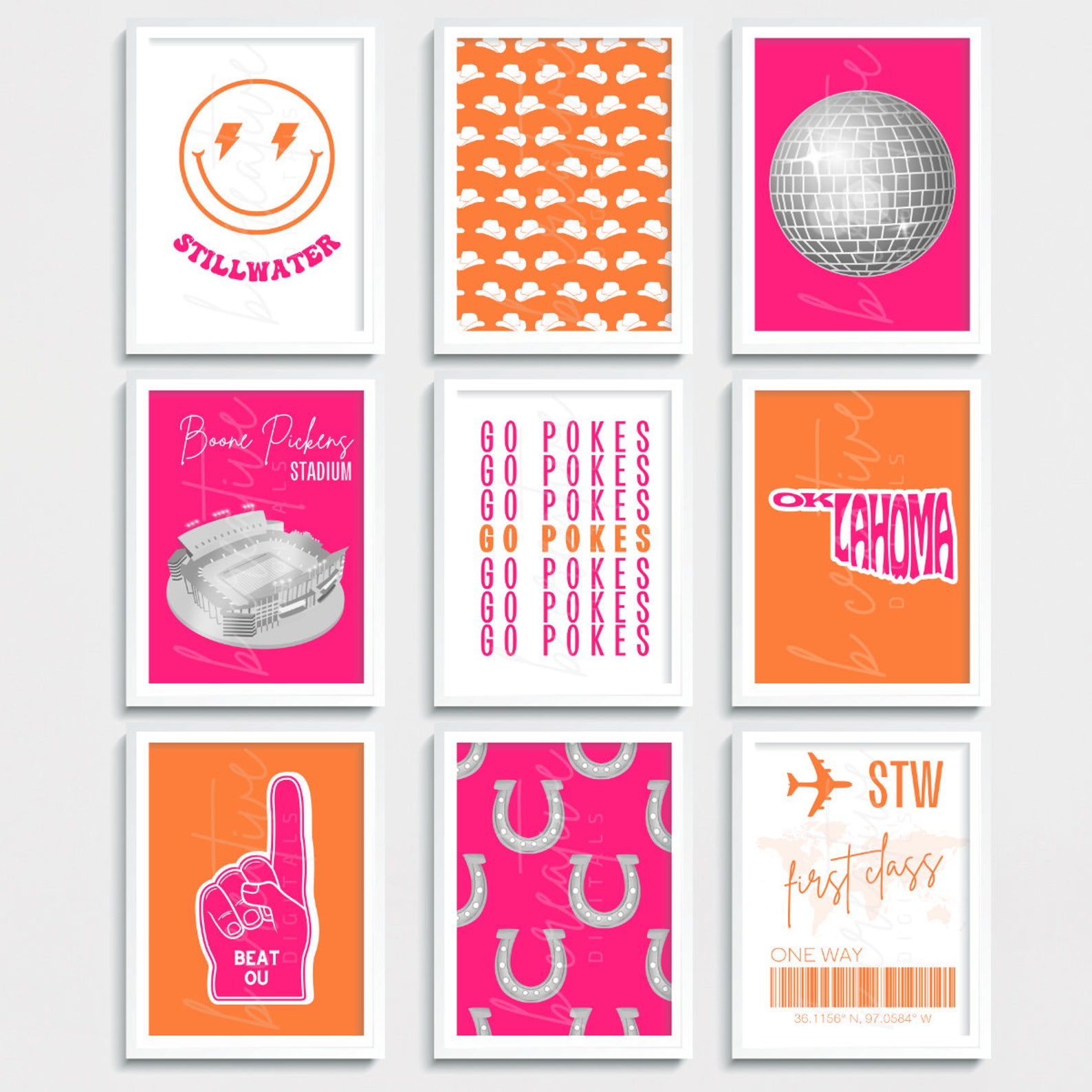 OSU Oklahoma State University Wall Print Posters - Etsy